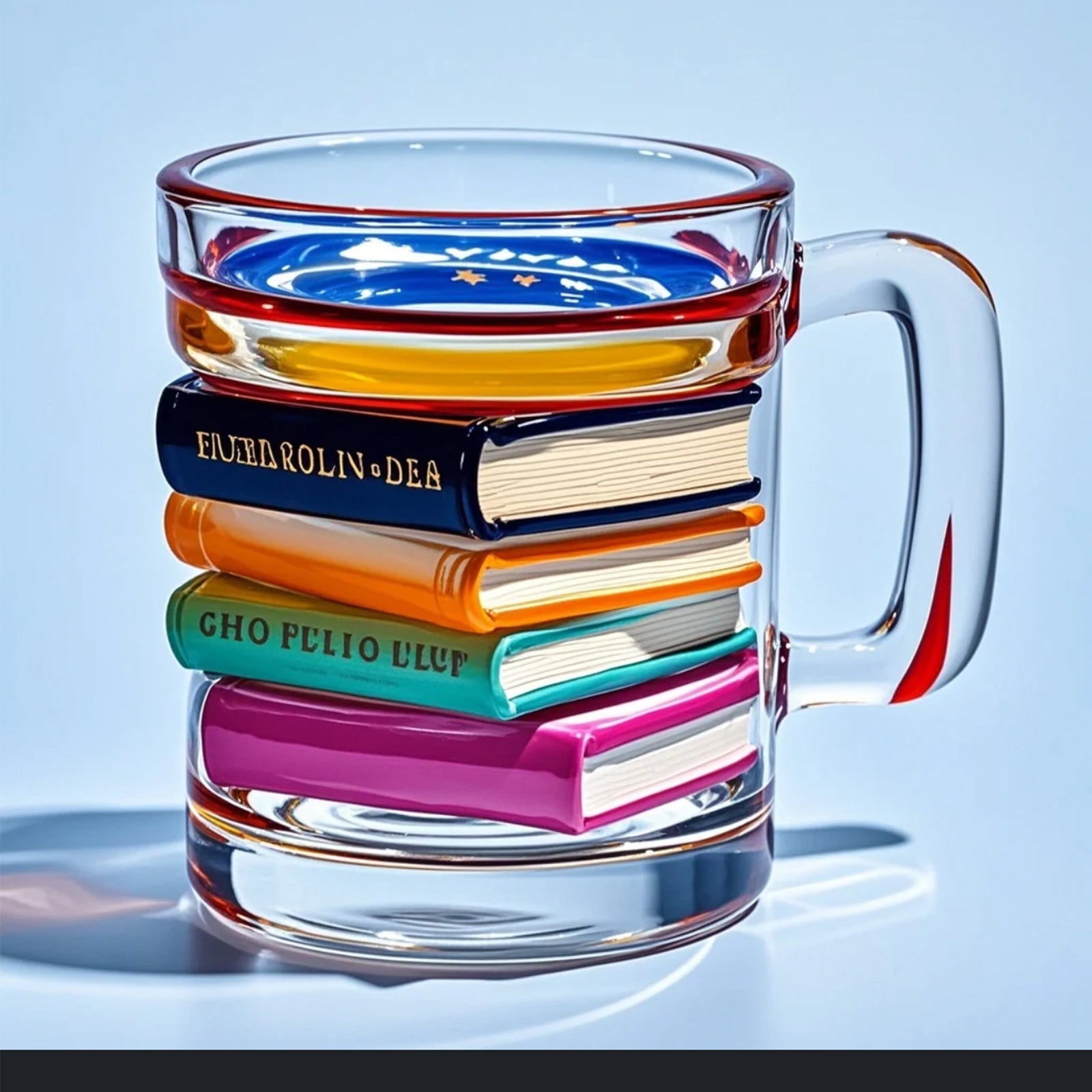 Painted Book Mug,Book Mug,3D Book Mug,Novelty Coffee Mugs for Book ...