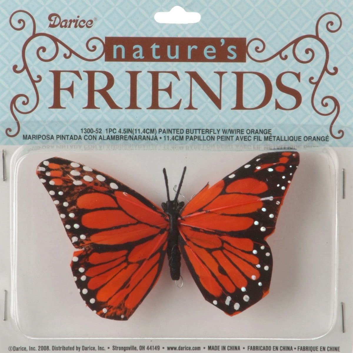 Painted Butterflies With Wire-4-1/2 Inch Orange Monarch 1/Pkg - Walmart.com