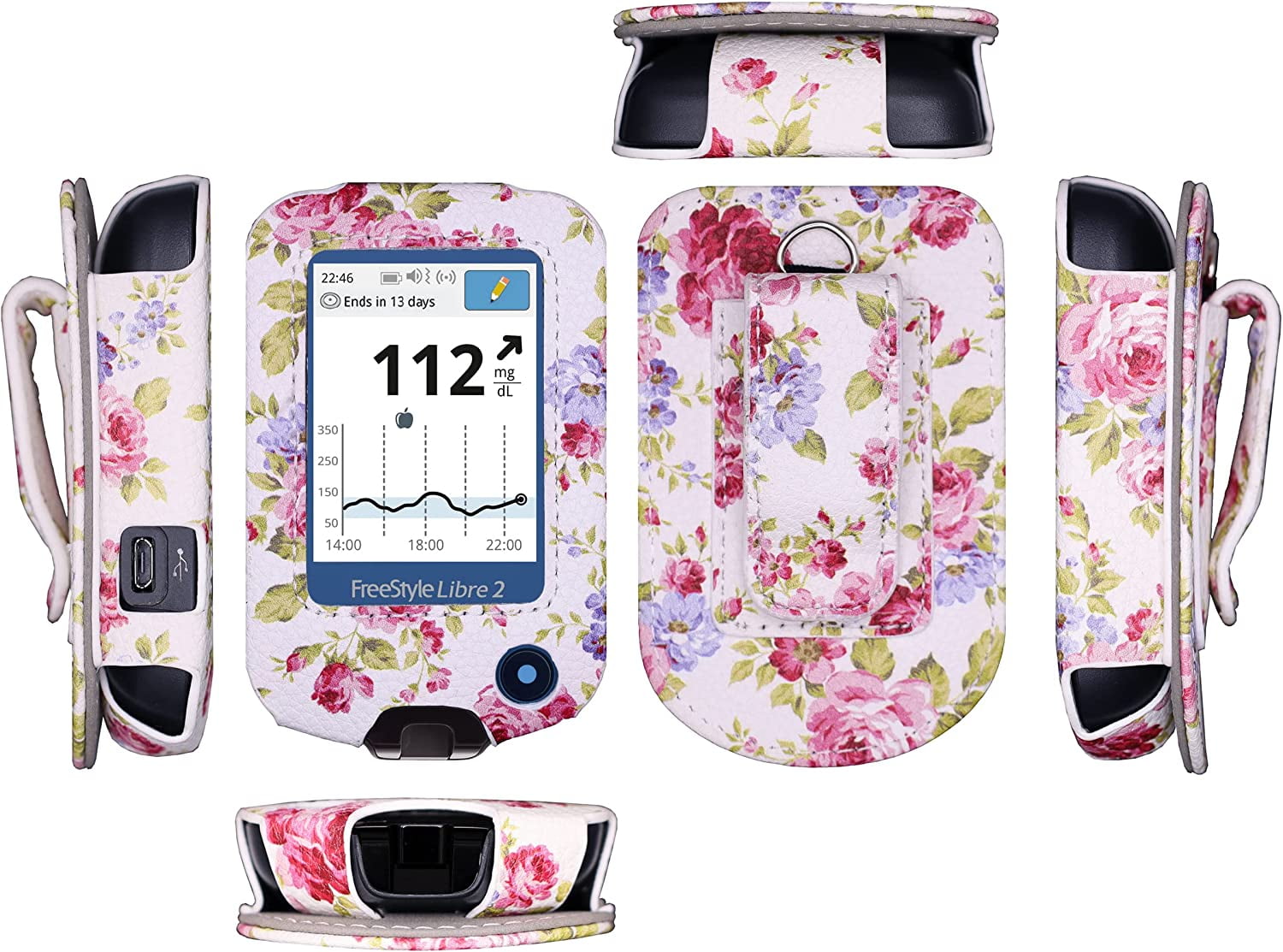 Painted Design Premium Fitted Leather Case with Screen Protector, Belt ...