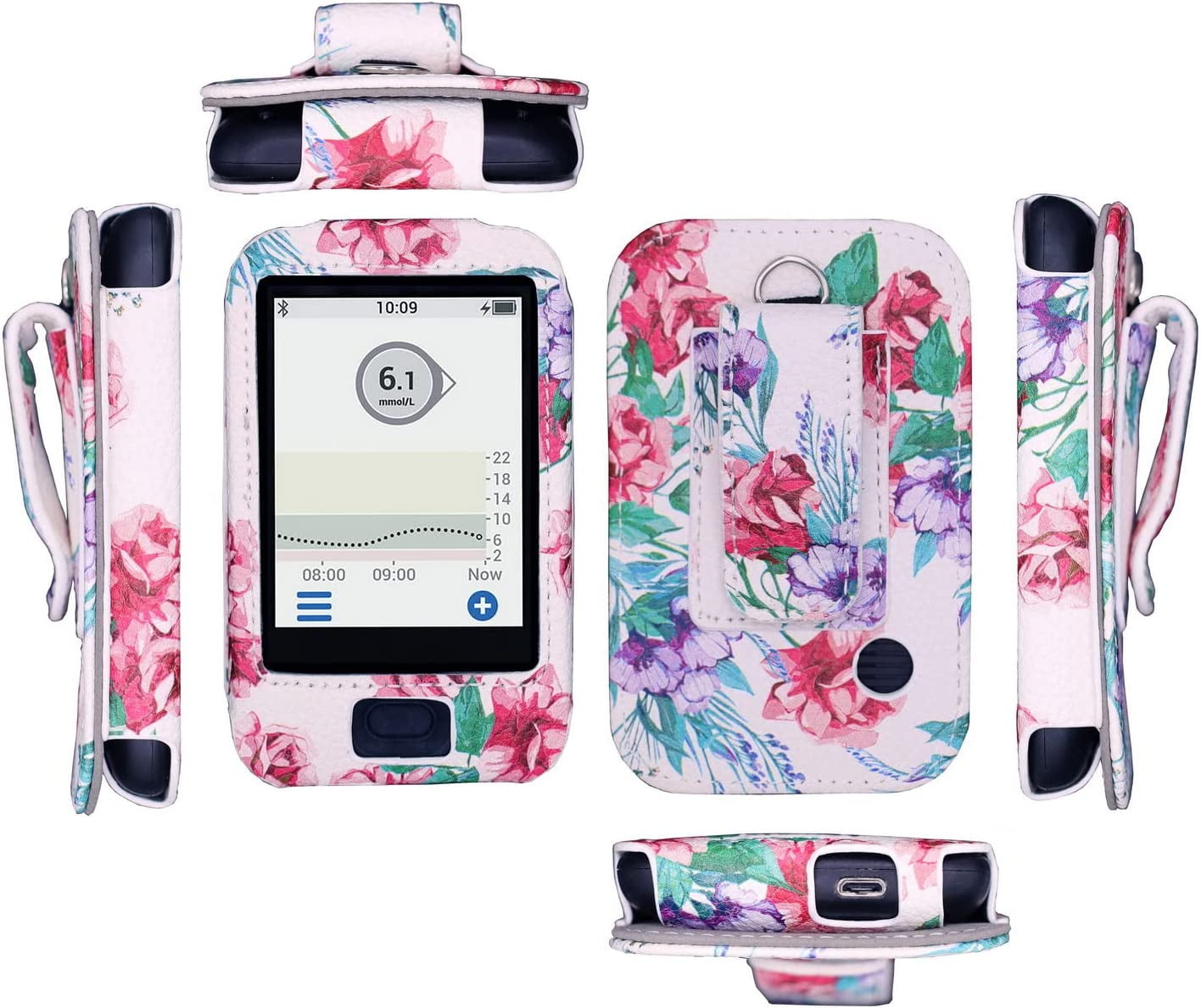 Painted Design Premium Fitted Leather Case with Screen Protector, Belt ...