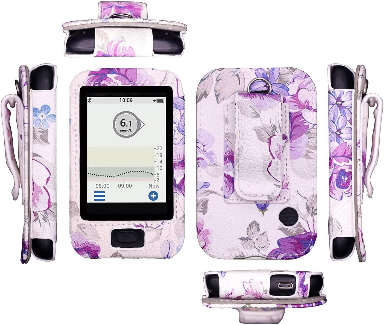 Painted Design Premium Fitted Leather Case with Screen Protector, Belt ...