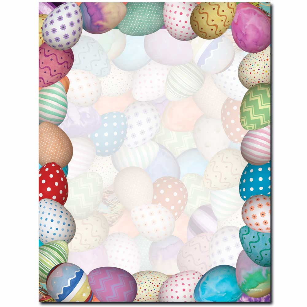 Painted Easter Eggs Letterhead Laser & Inkjet Printer Paper, 100 Sheets ...