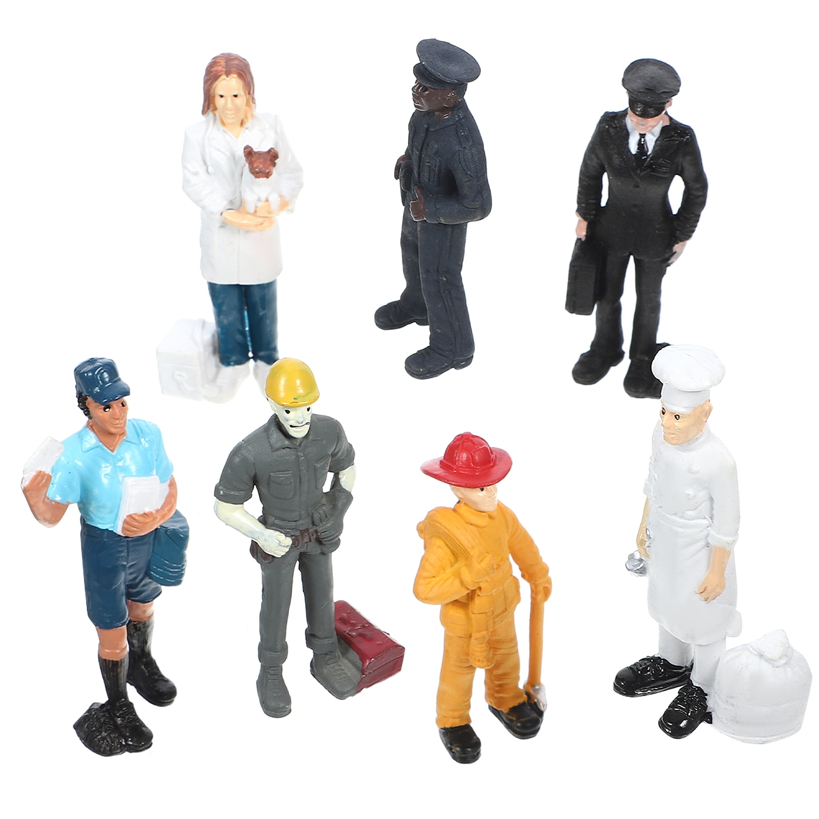 Painted Figures,1 Set Simulated People Figurines Sand Table Figurines ...