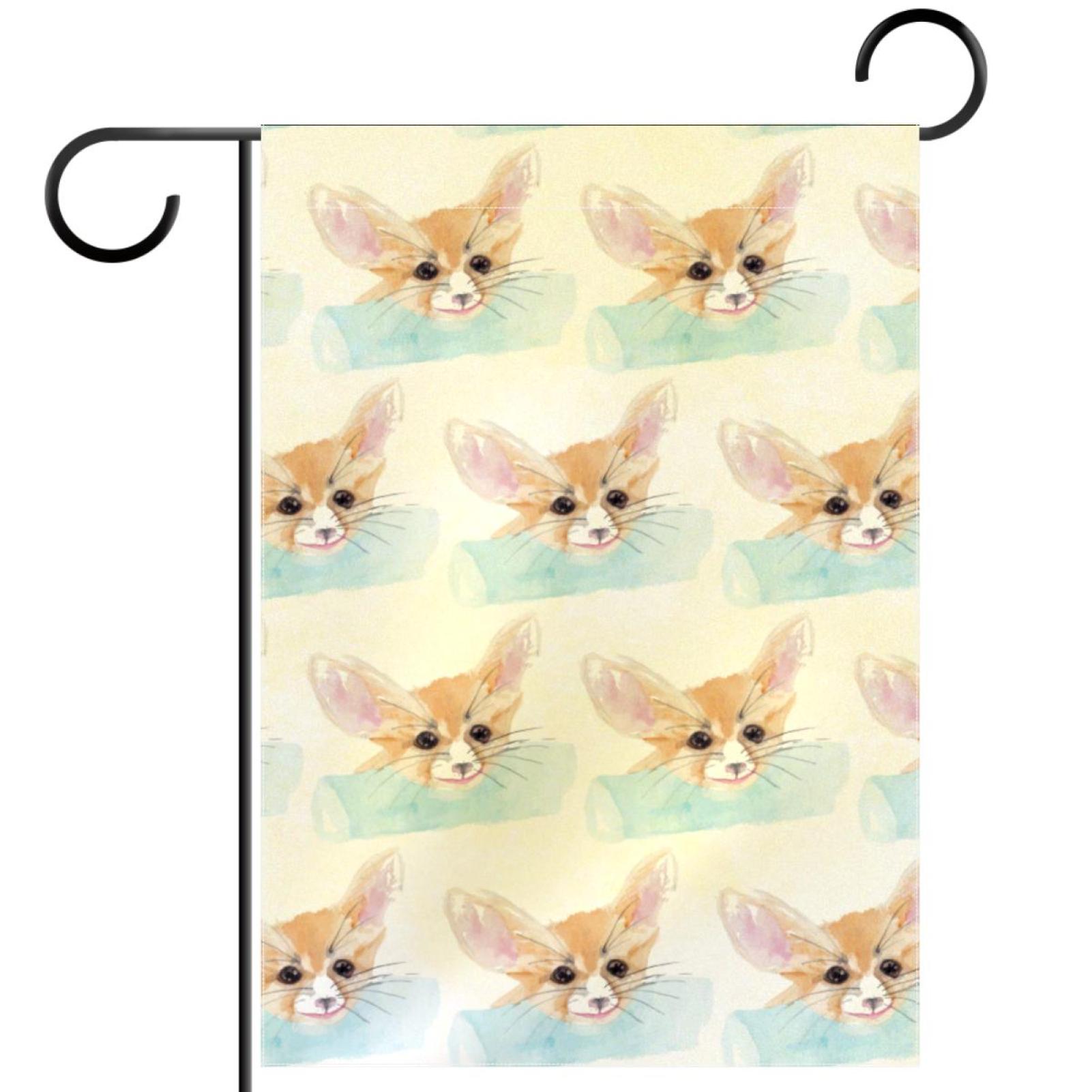Painted Fox Heads Pattern Garden Banners: Outdoor Flags for All Seasons ...