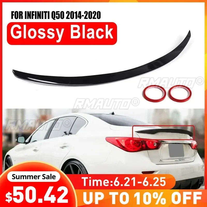 Painted Glossy Black OE Style Car Raer Trunk Spoiler Lip Roof Spoiler ...