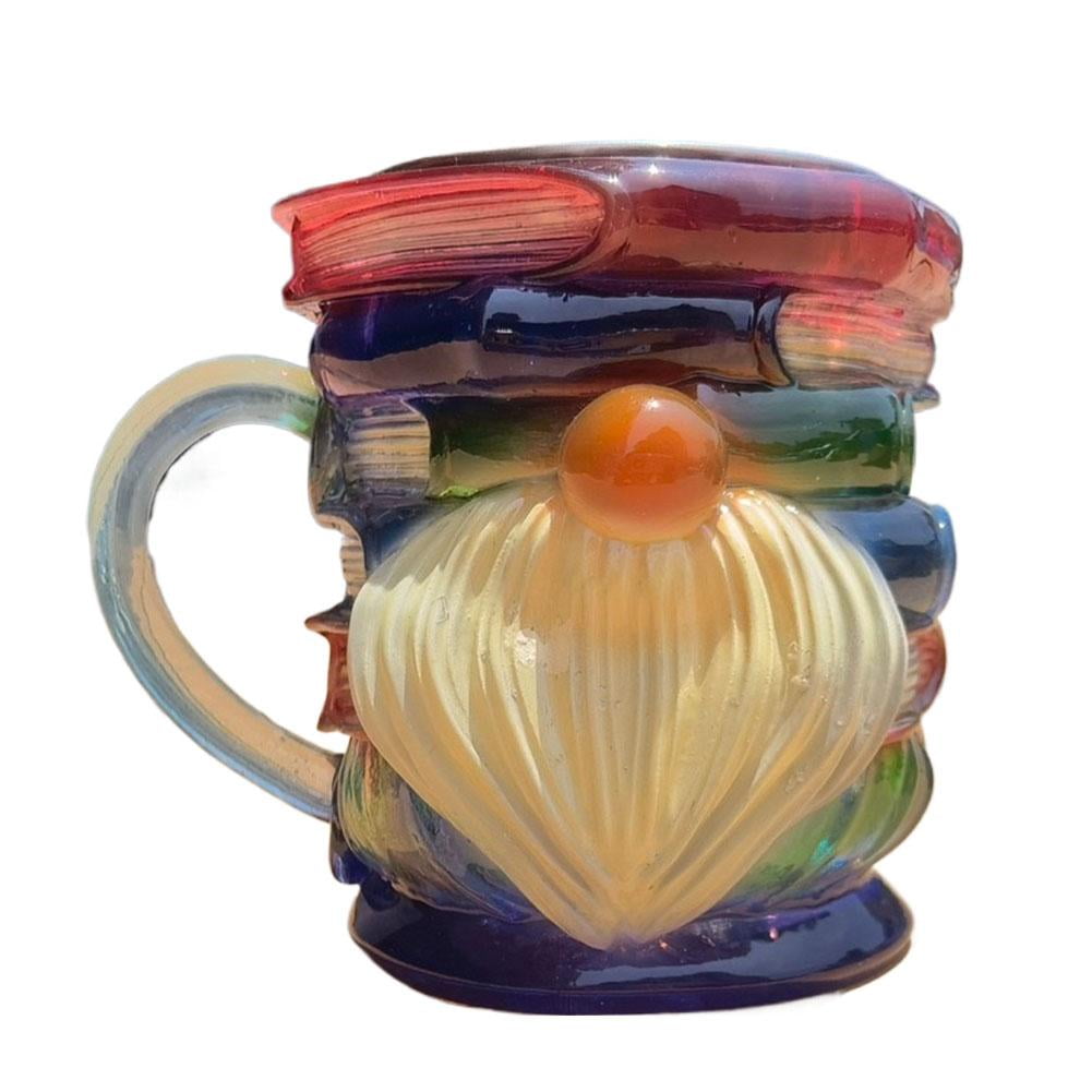 Painted Gnome Book Mug, Unique Books Stack Coffee Cup,Novelty 3D Painted By LEARNEVER - Walmart.com