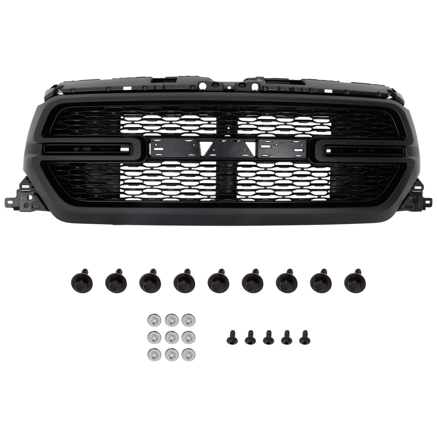 Painted Gray Grille with Textured Black Insert - Fits 2019-2024 for Ram ...