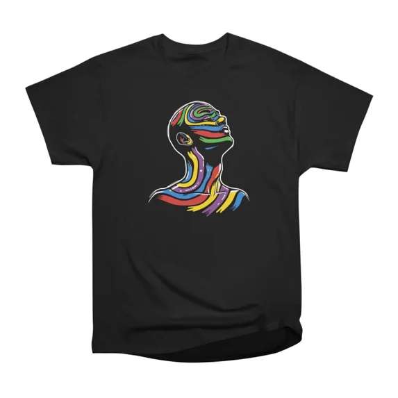 Painted Human Silhouette T-Shirt Tee Gift For Him Merch For Her Apparel ...
