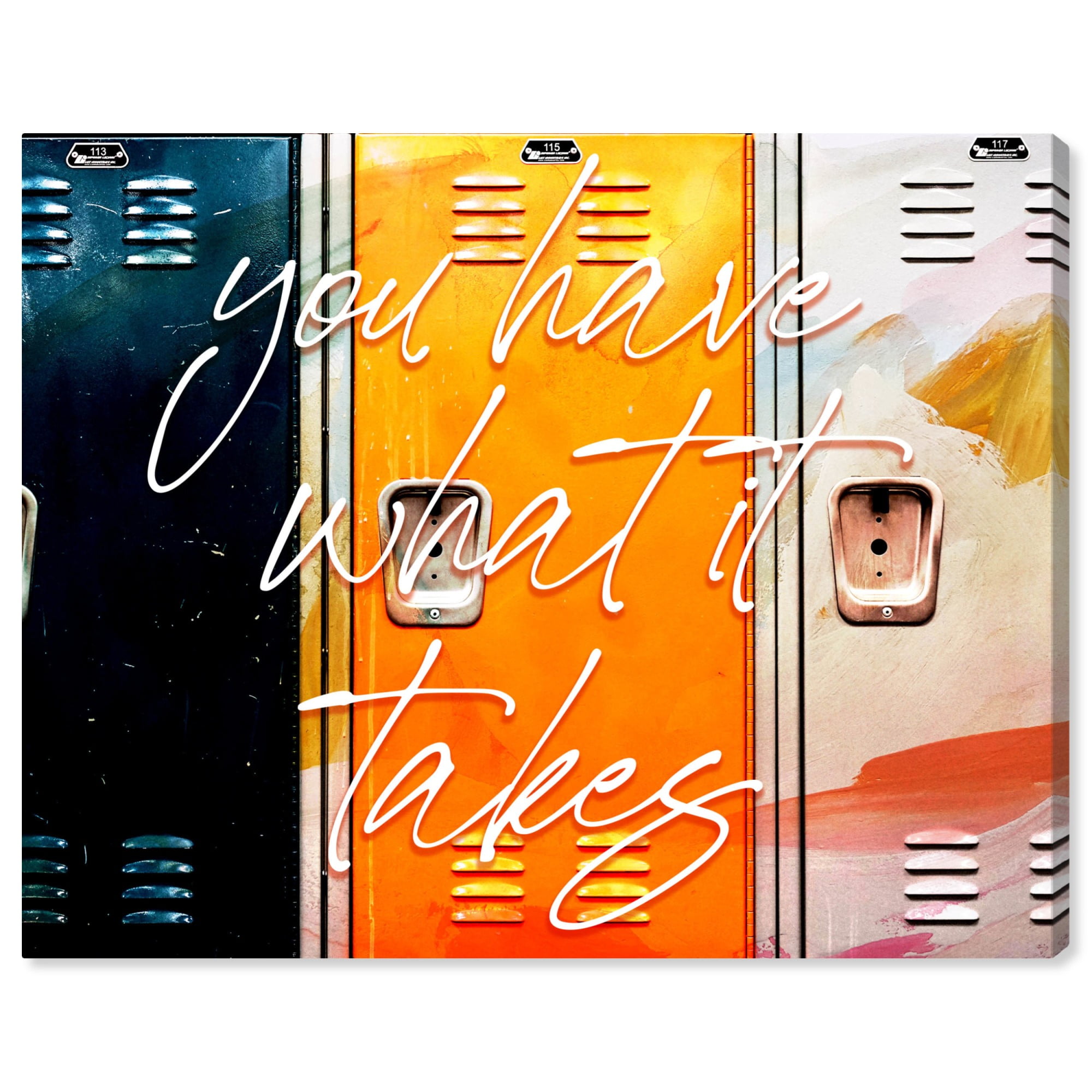 Painted Lockers Canvas Motivational Quotes For Men Print By Notoriart ...