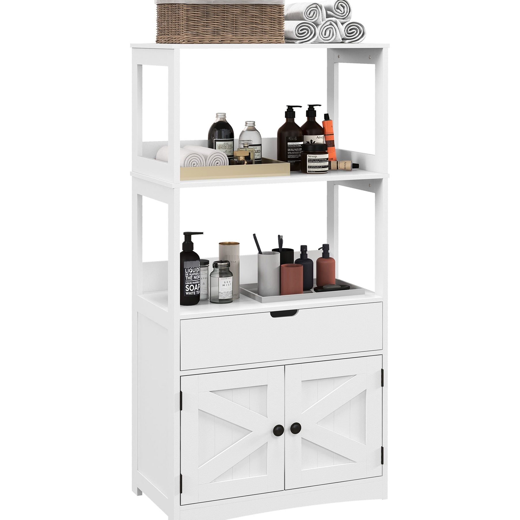 Painted MDF Material - Hold Cleaning Tools - Bathroom Storage Solution ...