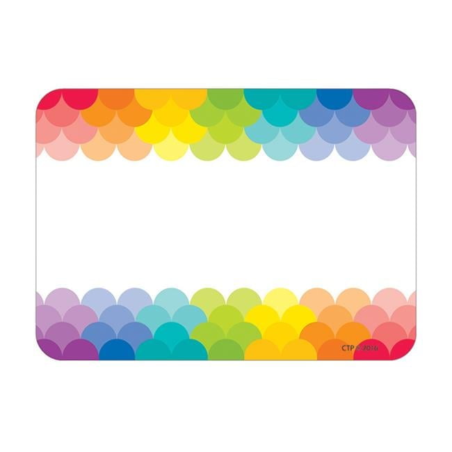 Painted Palette Rainbow Labels Scallops - 6 Each - Walmart.com