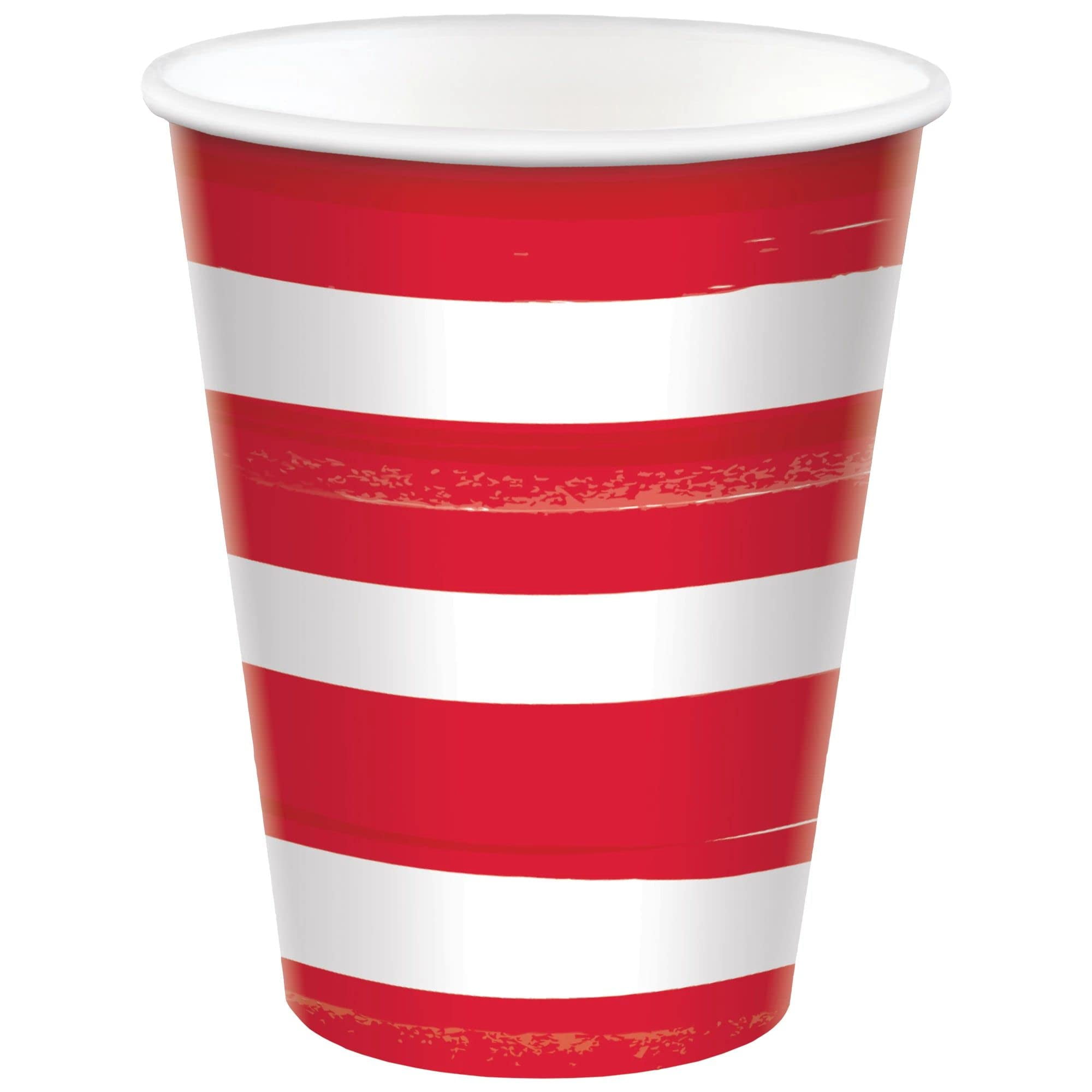 Painted Patriotic Striped Cups | Red | 9 oz. | 50 Pcs - Walmart.com