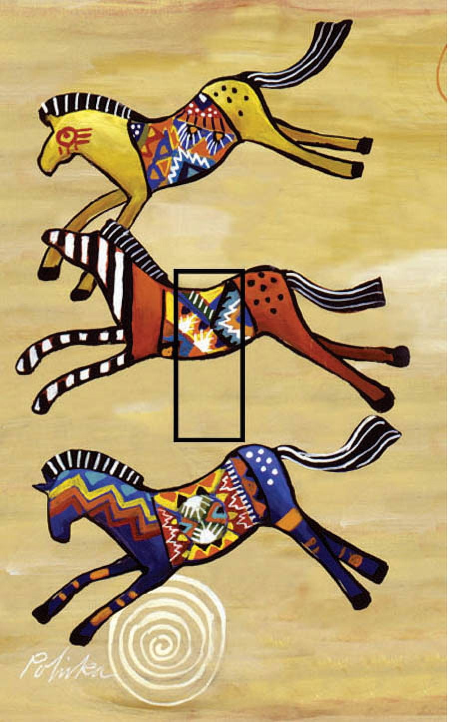 Painted Ponies Single Toggle SwitchStix Peel and Stick Art Deco Switch ...