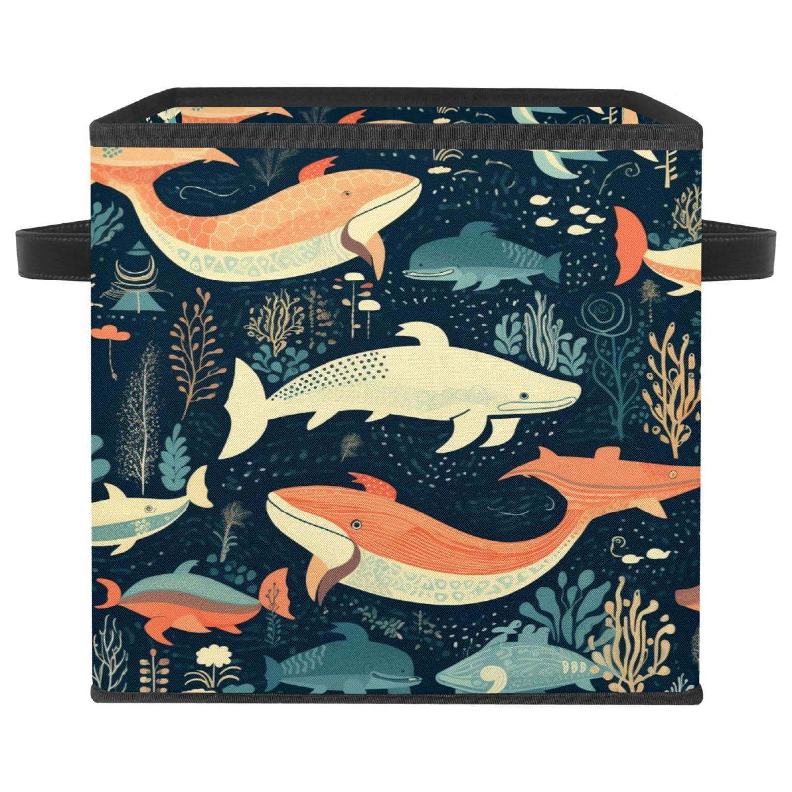 Painted Whale a Storage Bins, Extra Large Closet Storage Cube for ...
