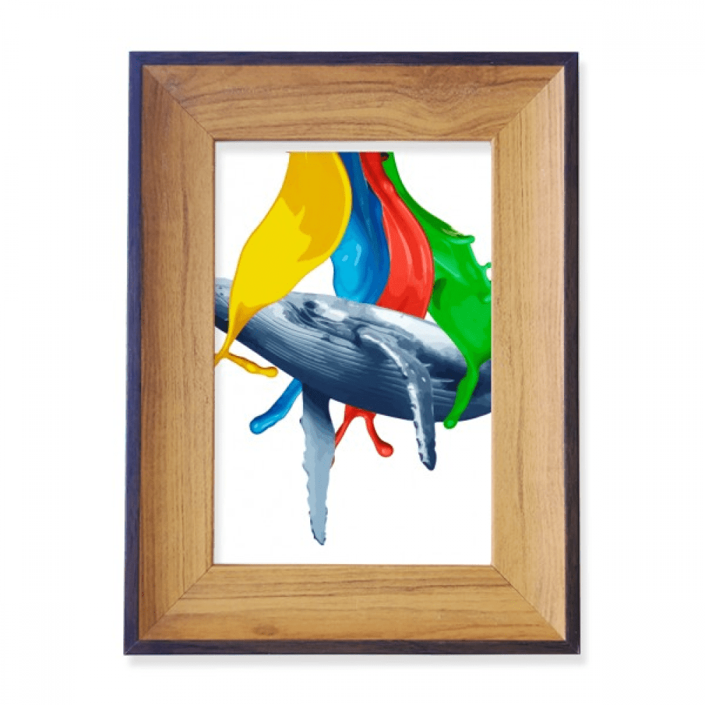 Painted Whale Swimng Sprinkles Photo Frame Exhibition Display Art ...