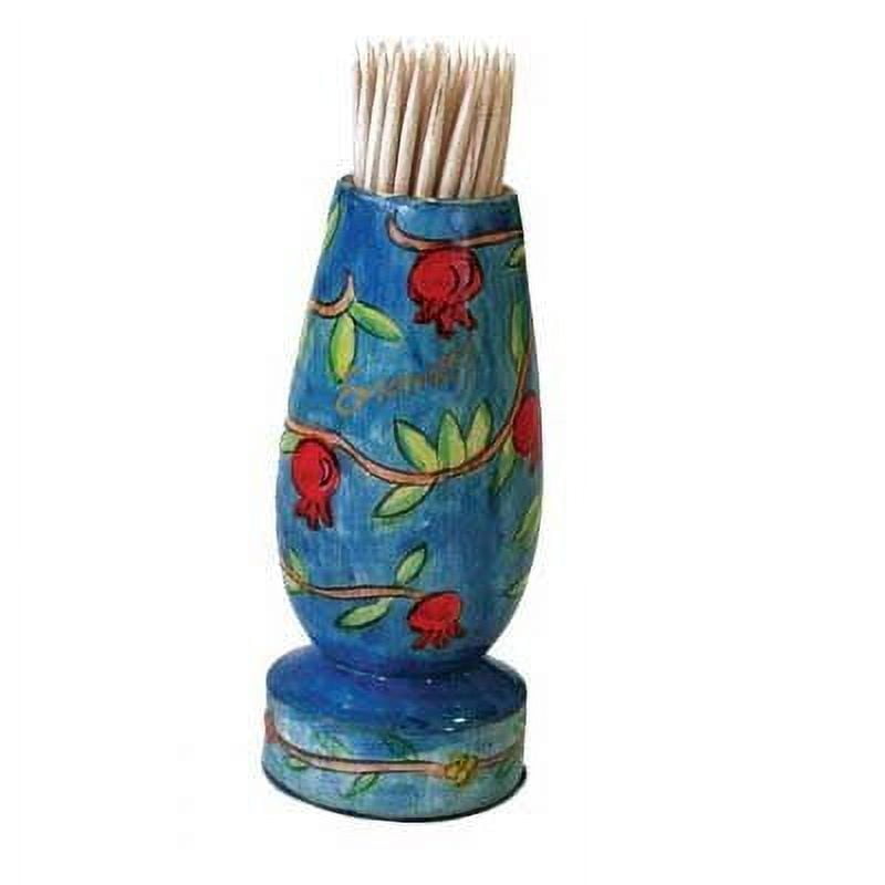 Painted Wooden Toothpick Stand Pomegranates Design - Walmart.com