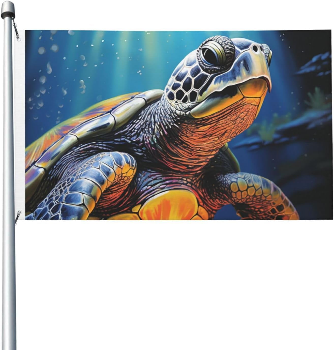 Painted sea turtle Flag 2x3 ft Flags for Outside Funny Banner Garden ...