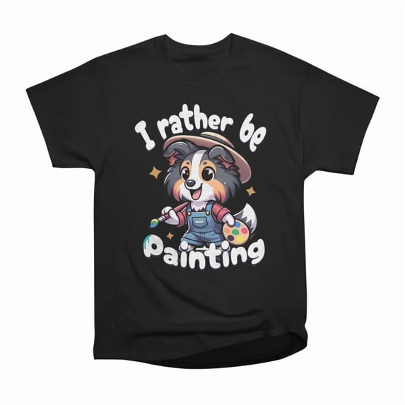 Painter Artists Rough Collie Cute T-Shirt Tee Gift For Him Merch For ...