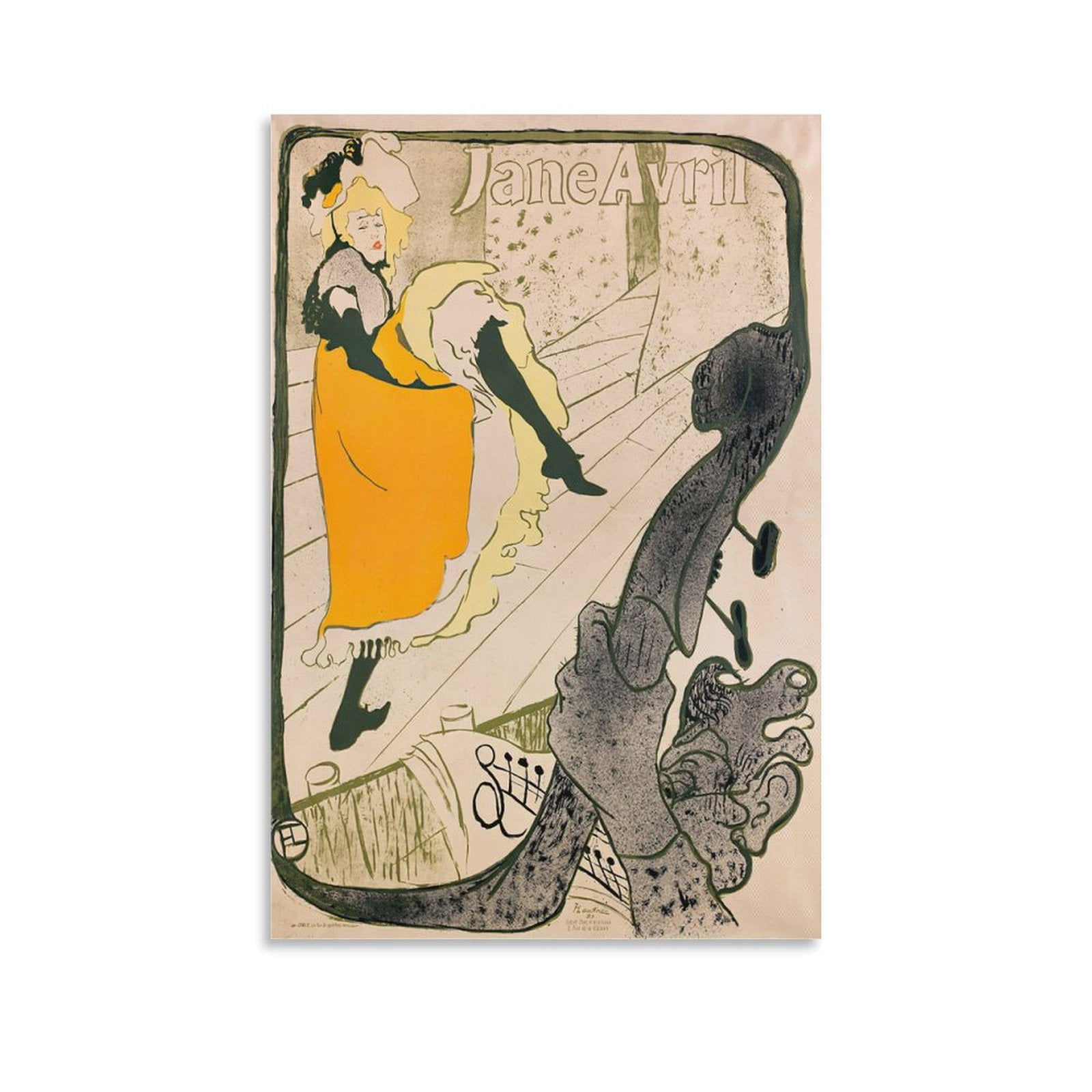 Painter Henri De Toulouse-Lautrec Famous Paintings Avril (Jane Avril ...