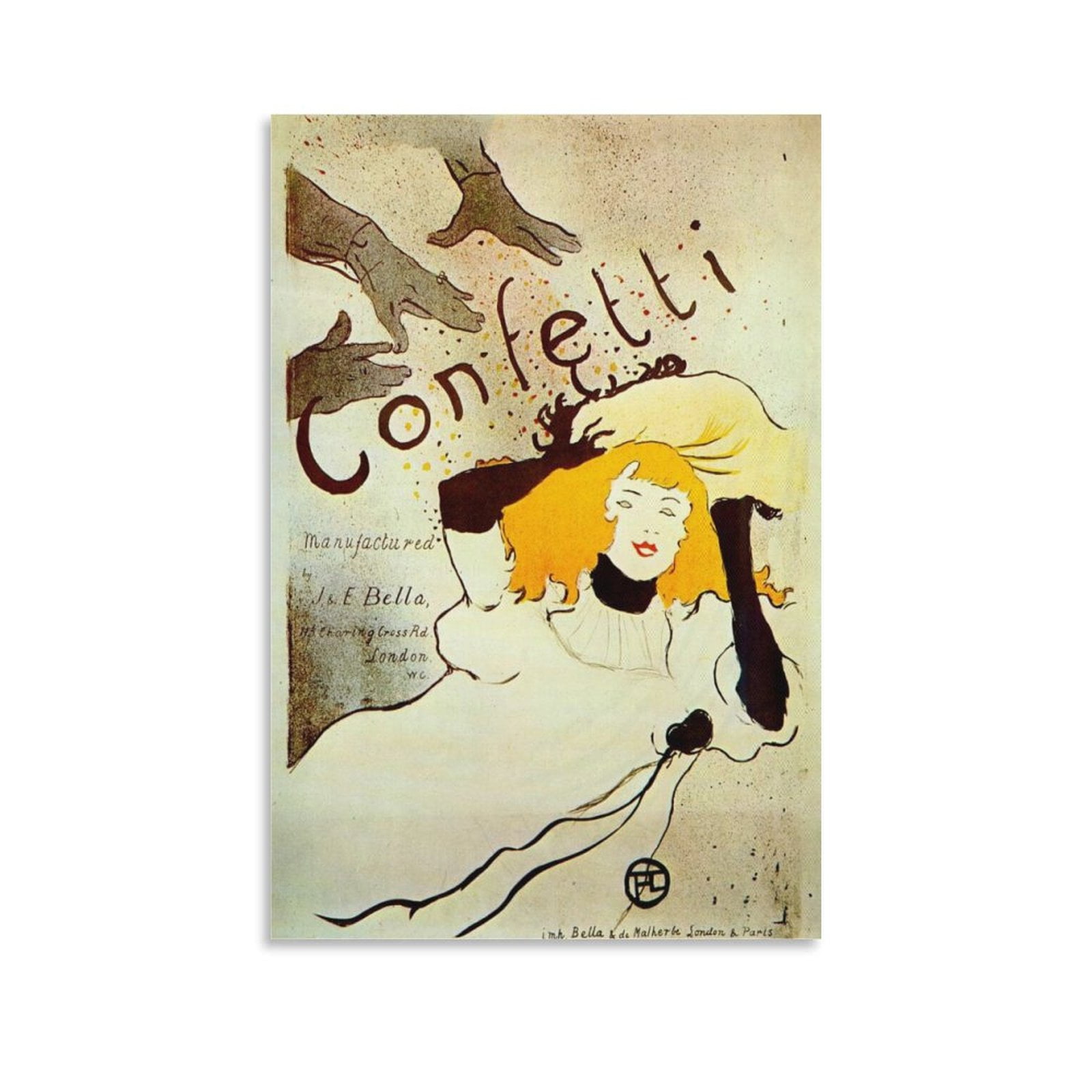 Painter Henri De Toulouse-Lautrec Famous Paintings Confetti Posters ...