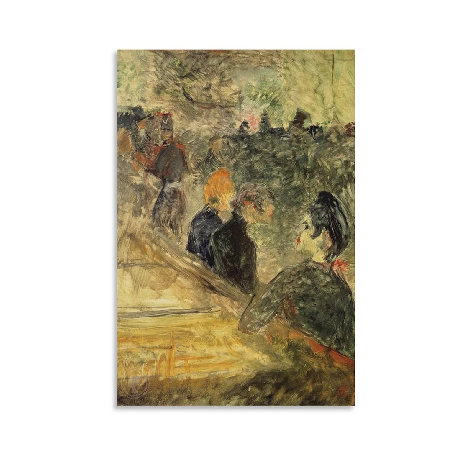 Painter Henri De Toulouse-Lautrec Masterpiece Moulin De La Galette Ball ...