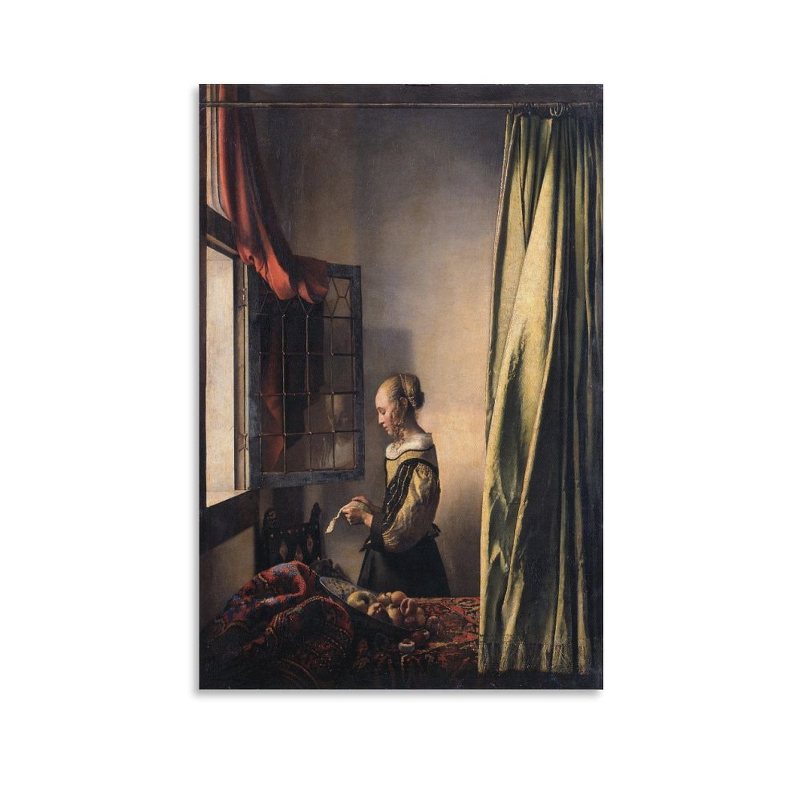 Painter Johannes Vermeer Painting Girl Reading A Letter at An Open ...