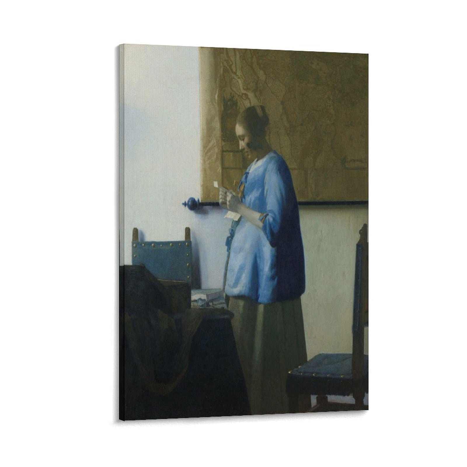 Painter Johannes Vermeer Painting Woman in Blue Reading A Letter ...