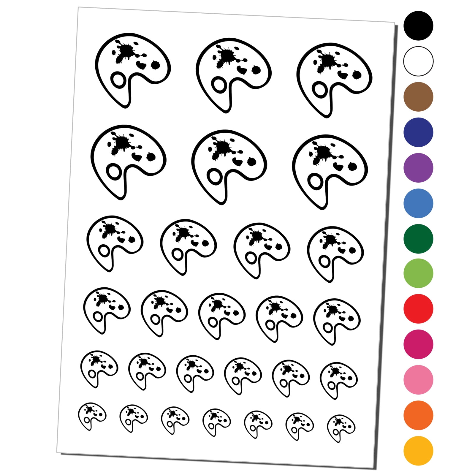 Painter Painting Artist Palette Abstract Water Resistant Temporary ...