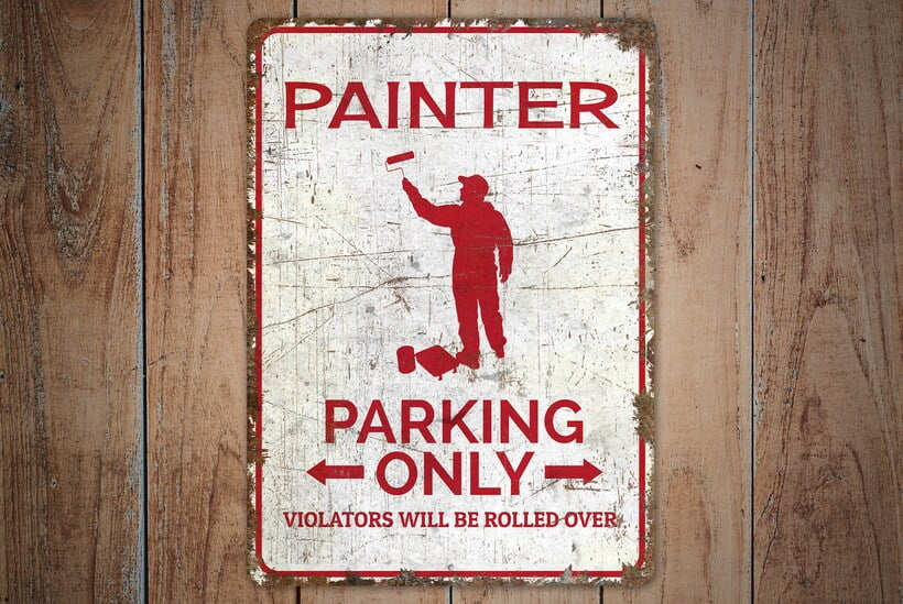 Painter Parking Painter Parking Decor Painter Parking Sign Parking Sign ...