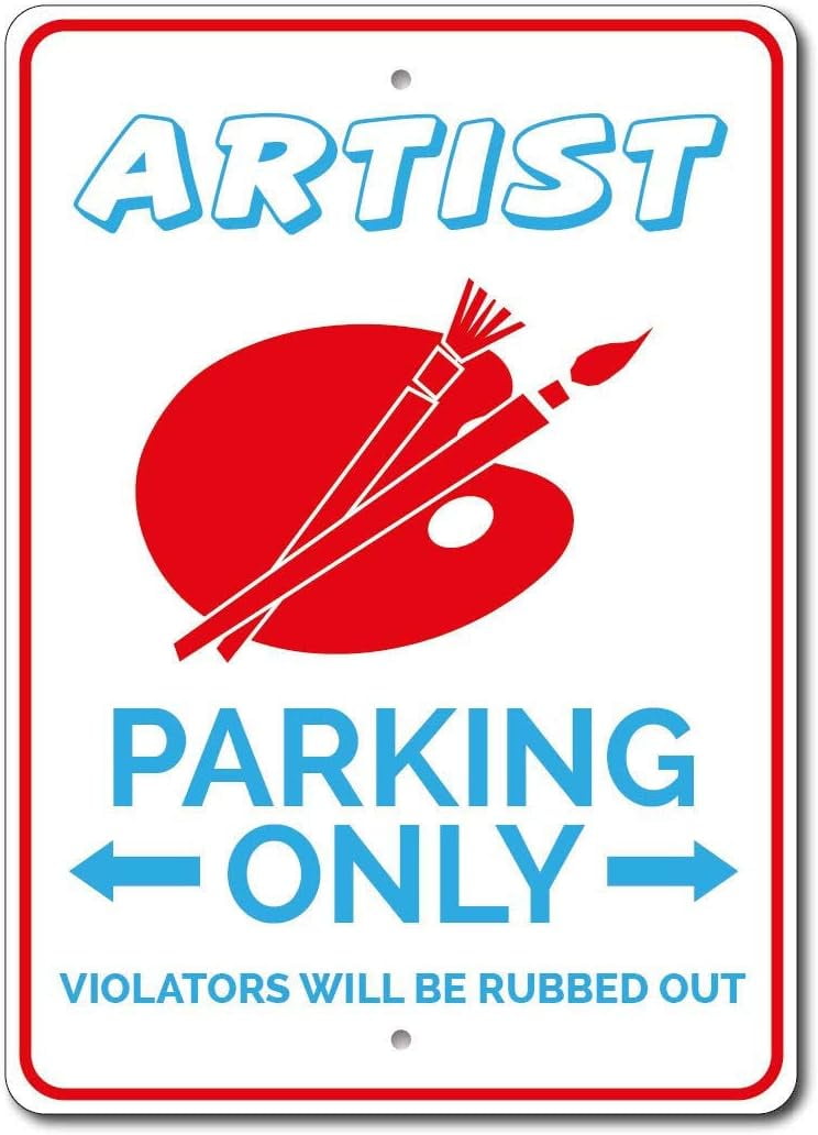 Painter Sign Artist Parking Sign Artist Sign Artist Decor Tin Sign 8x6 ...