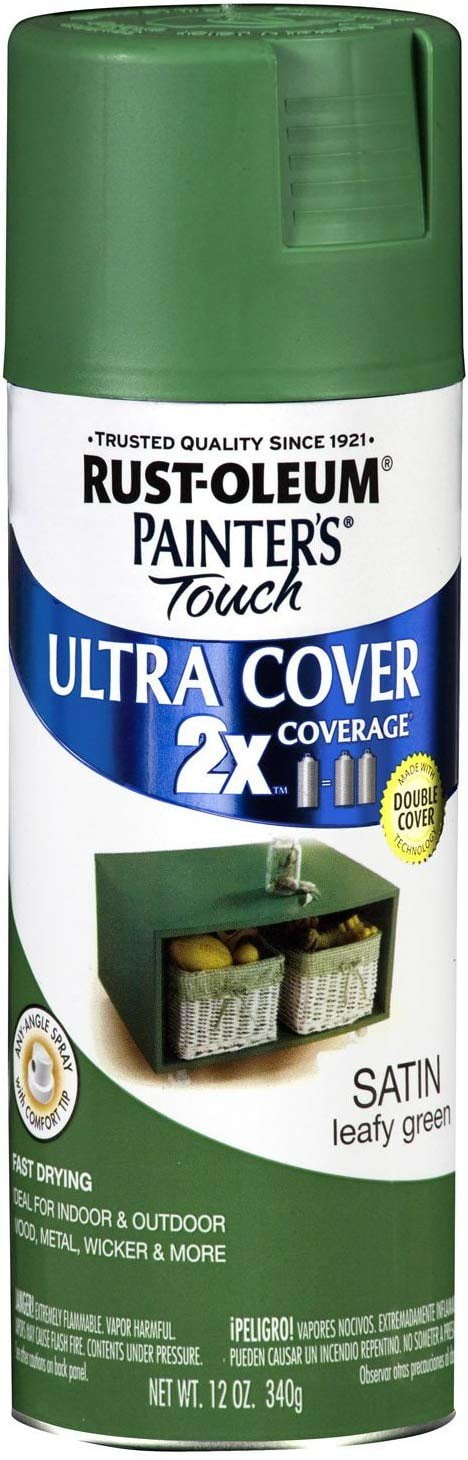 Painter's Touch 2X Ultra Cover Spray Paint Satin - Green - Set of 6, 12 ...