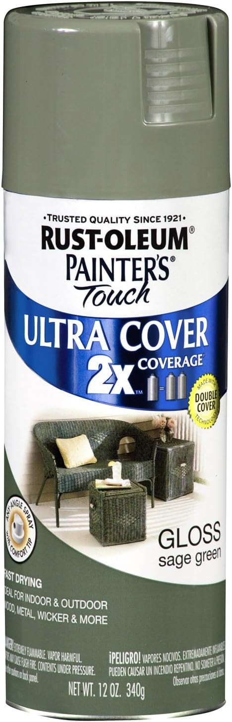 Painter's Touch 2X 12 Oz Sage Green Cover Spray Paint Gloss [Set of 6]6 ...
