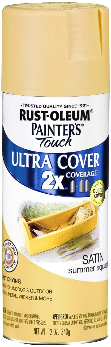 Painter's Touch 2X Ultra Cover Spray Paint Satin - 12 Oz Summer Squash ...