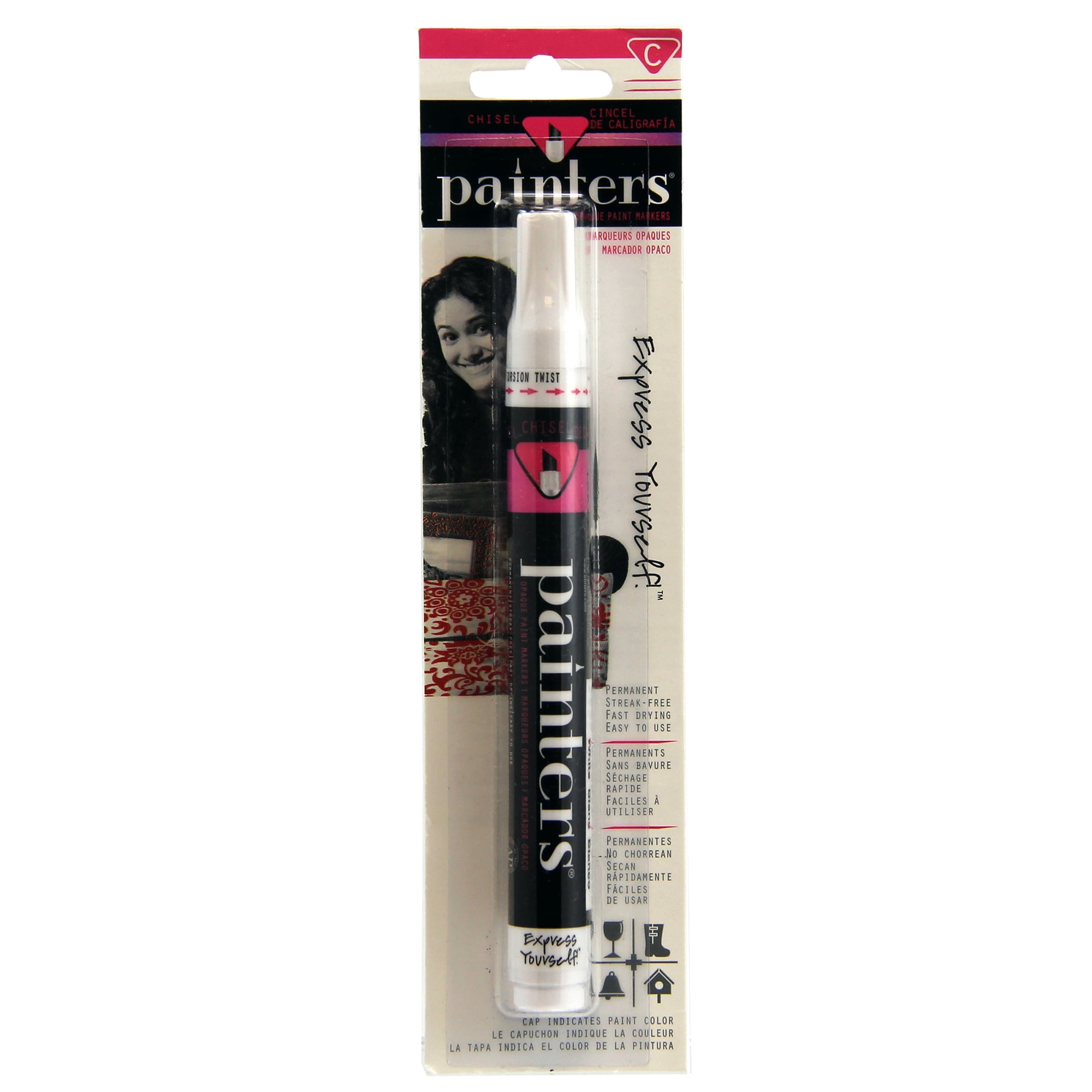 Elmer's Painters Opaque Paint Marker, Chisel Tip, White, 1 Count ...