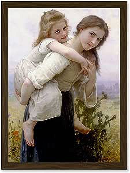 Painting Bouguereau Pleasant Burden Old Master Artwork Framed Wall Art ...