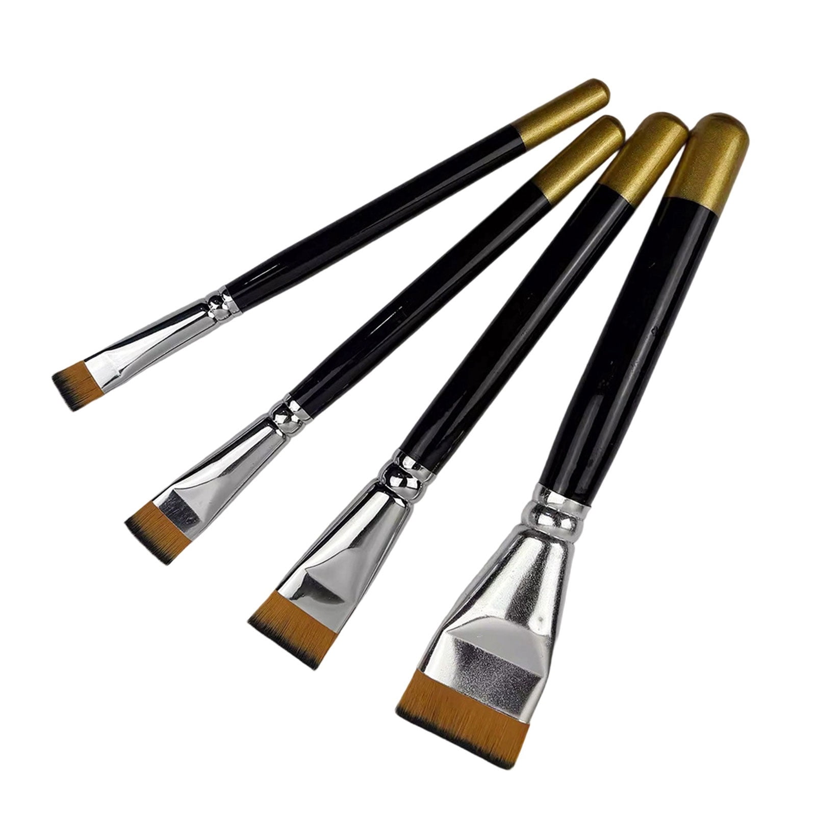 Painting Brushes 4 Piece Set Professional Grade Nylon Hairs Smooth ...