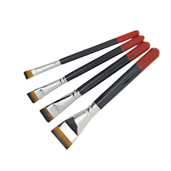 Painting Brushes 4 Piece Set Professional Grade Nylon Hairs Smooth ...