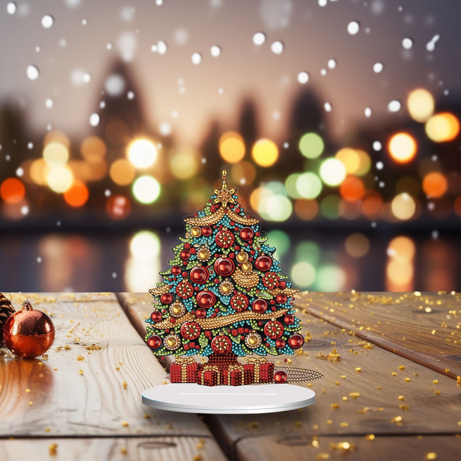 Painting Christmas Tree Desktop Ornaments D Desktop Christmas ...