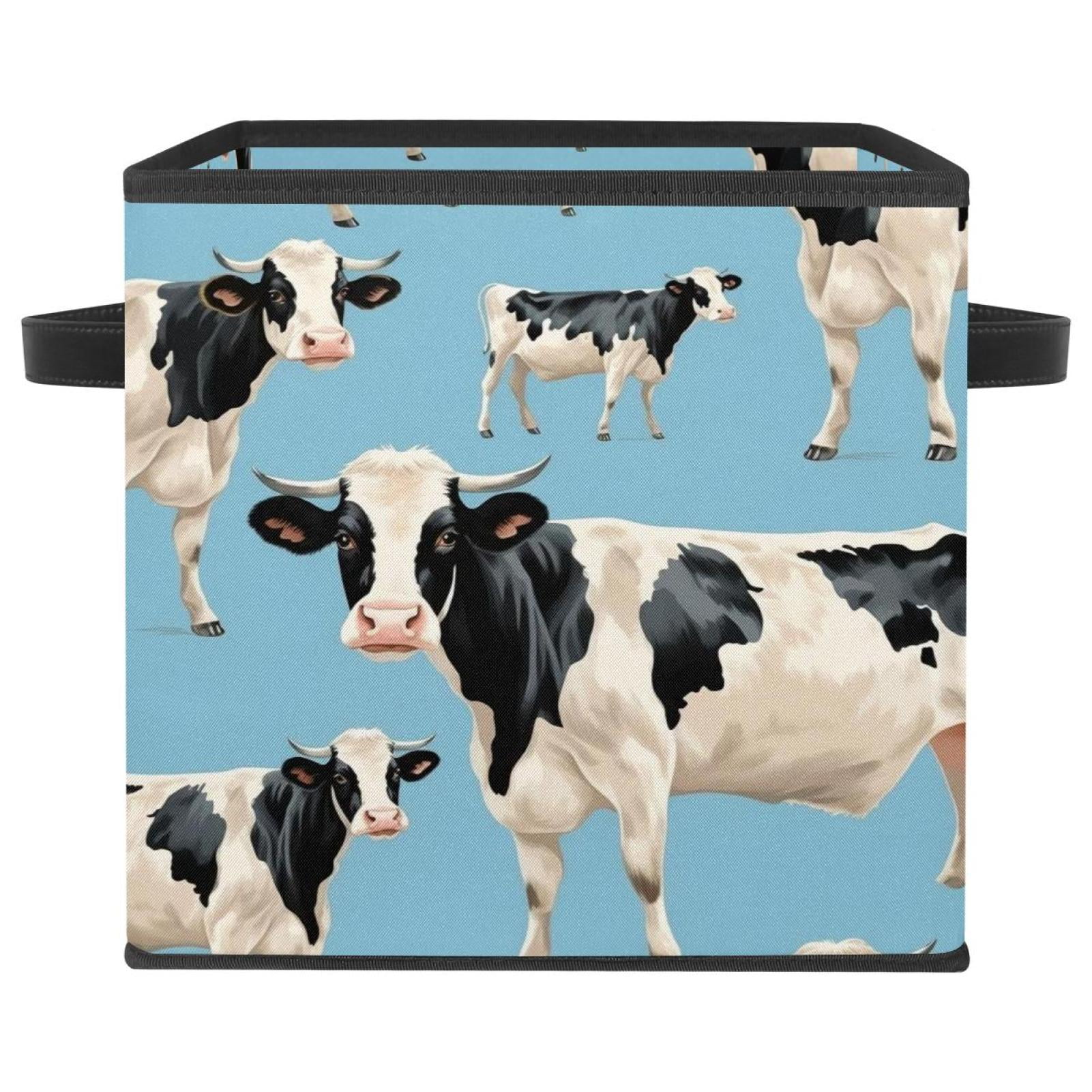 Painting Cow Storage Bins, Extra Large Closet Storage Cube for ...