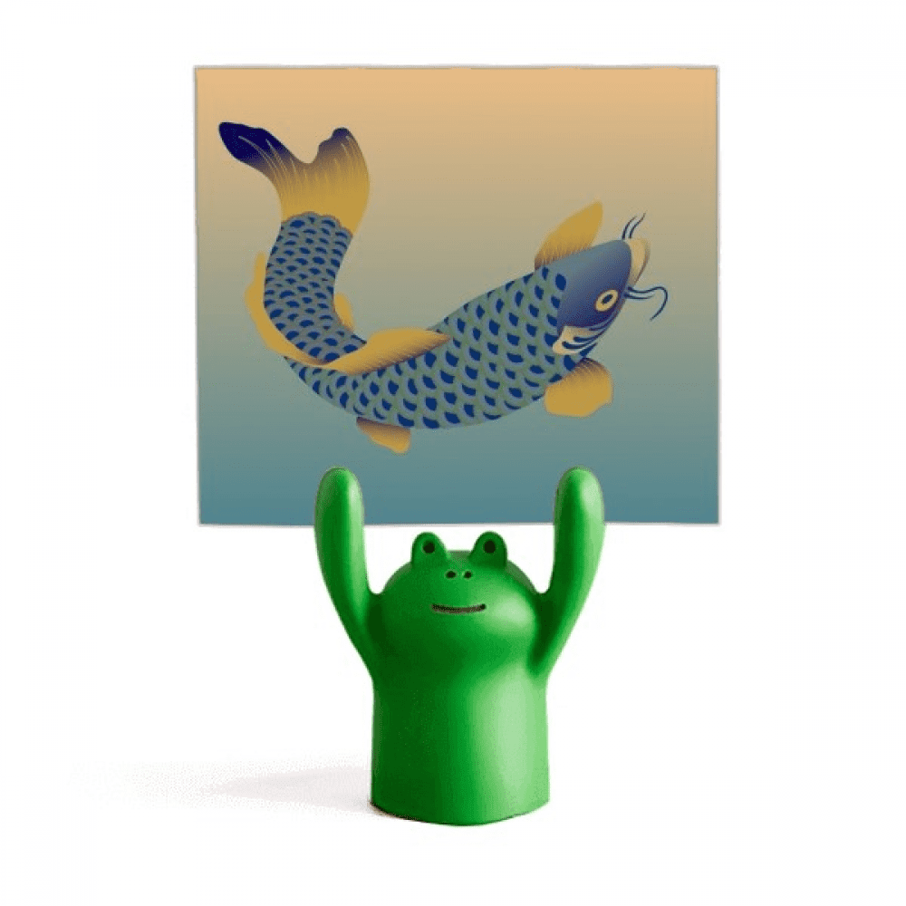 Painting Culture Blue Fish Memo Holder Cartoon Animal Frog Stand ...
