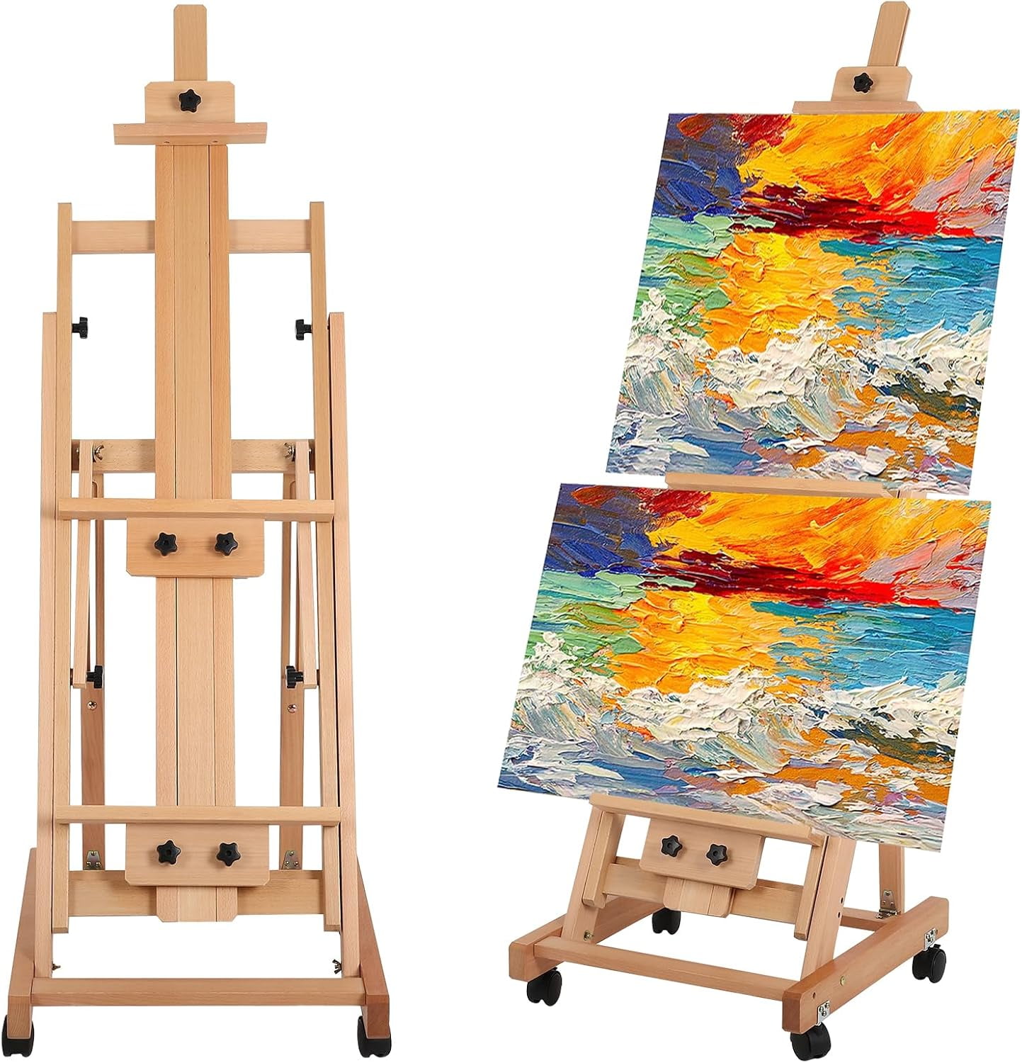 Painting Easel for Adults, Adjustable Angle Easel, Removable Floor ...