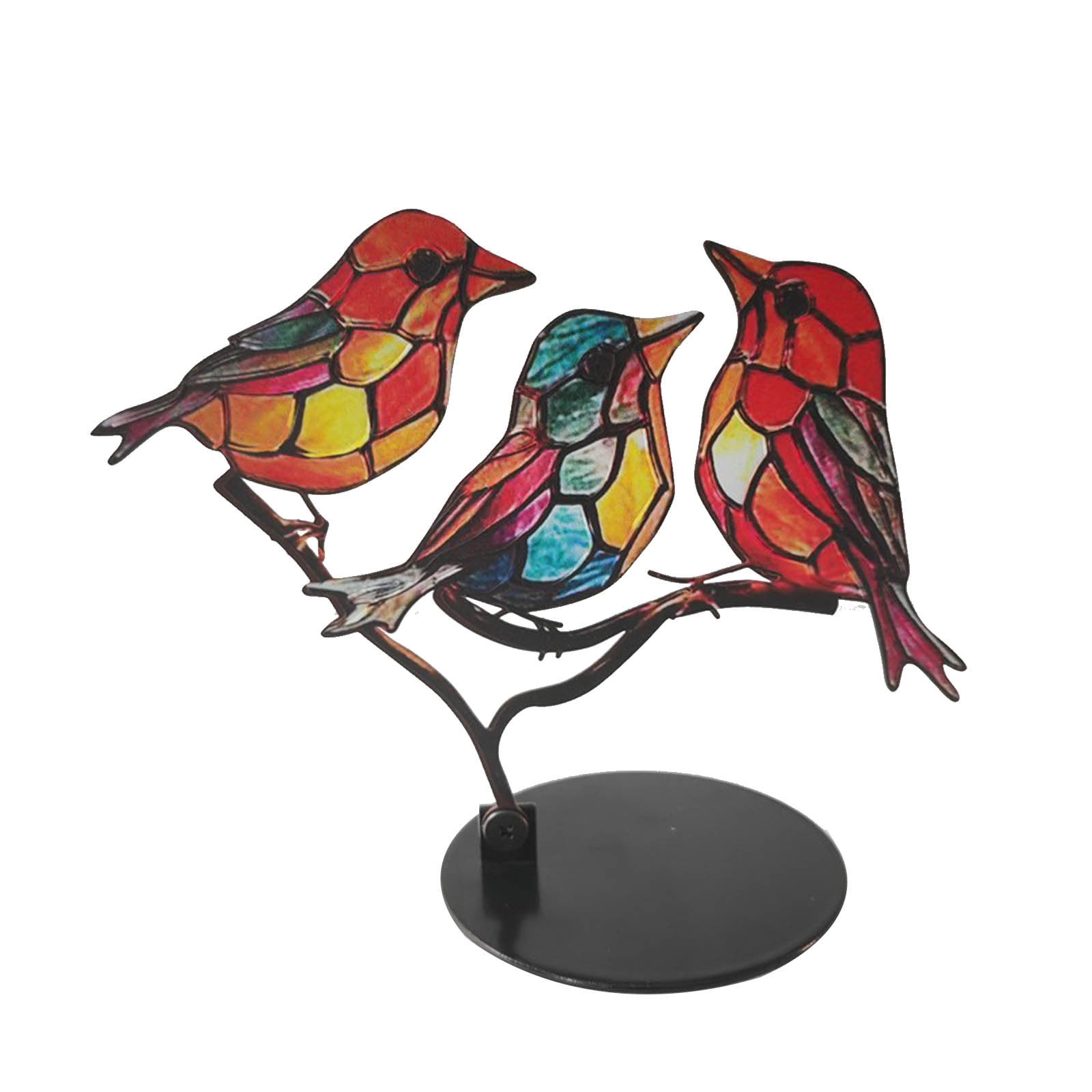 Painting Glass Bird Decor Decorative Birds,Stained Glass Bird ...