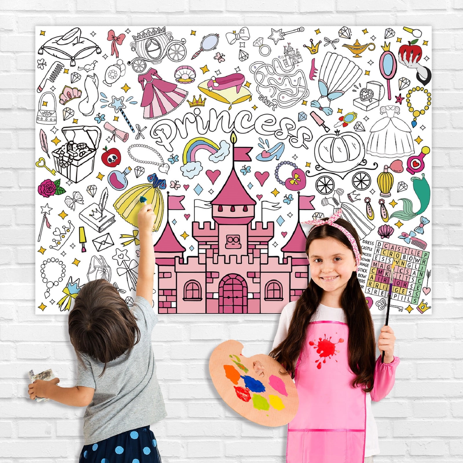 Painting Graffiti Poster,31.4x43.3",Paper Table Cloth For Coloring ...