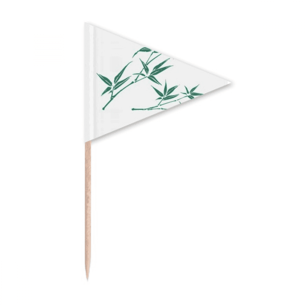 Painting Green Culture Toothpick Triangle Cupcake Toppers Flag ...