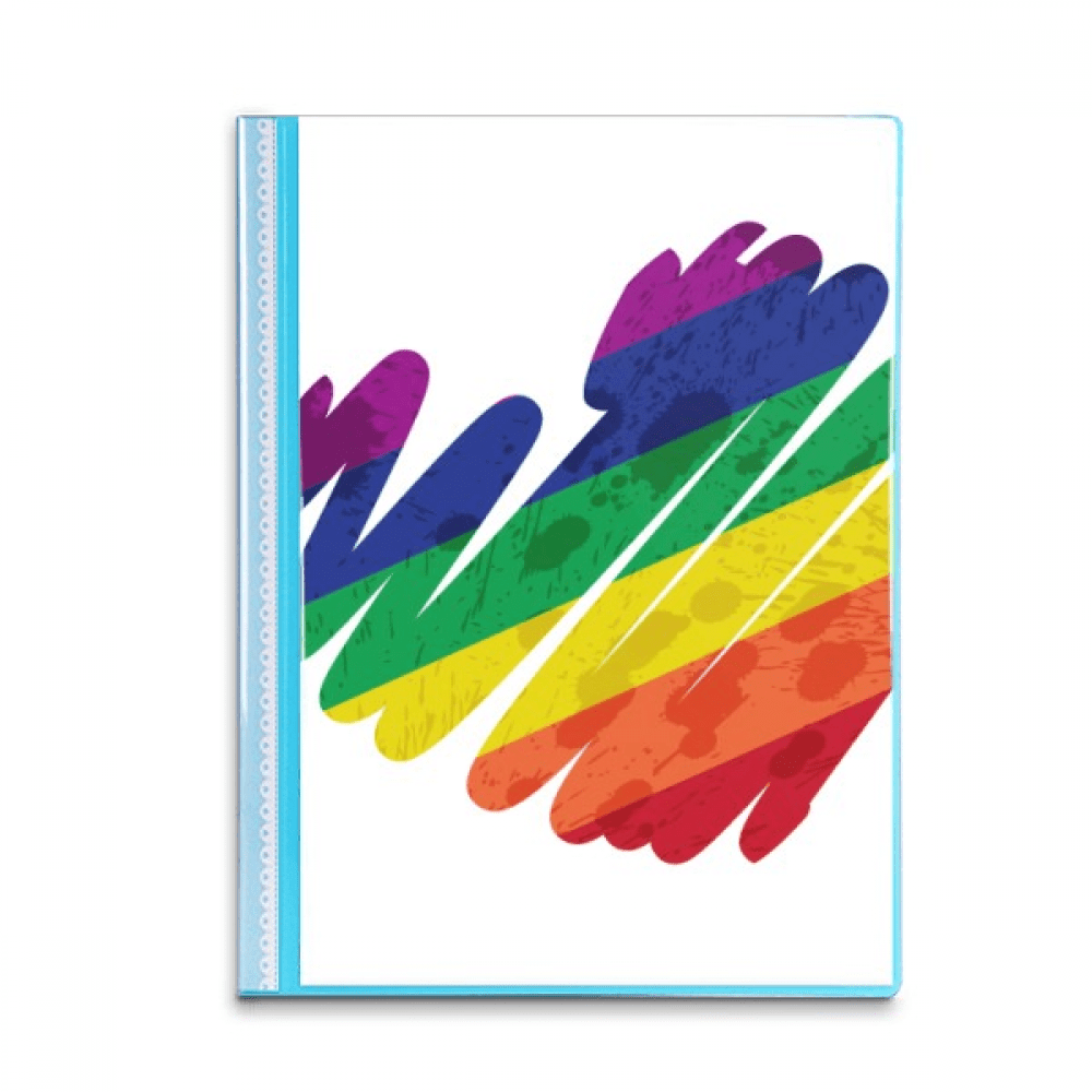 Painting Heart LGBT Rainbow Book Sheet Protectors Portfolio Binder ...