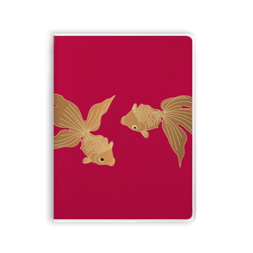 Painting Japanese Culture Fish Notebook Gum Cover Diary Soft Cover ...