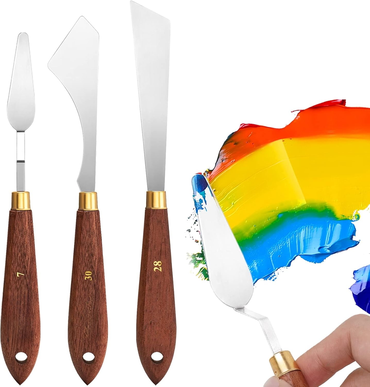 Painting Knives Stainless Steel Spatula Palette Knife Oil Painting ...