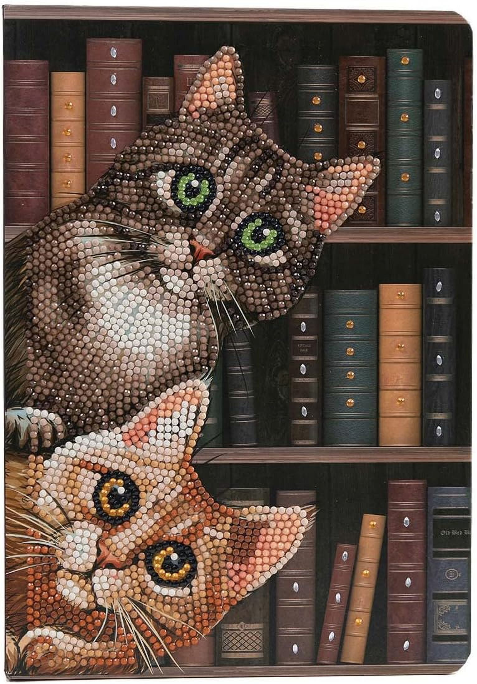 Painting Notebook - Cats in The Library - Create a Sparkling Notebook ...