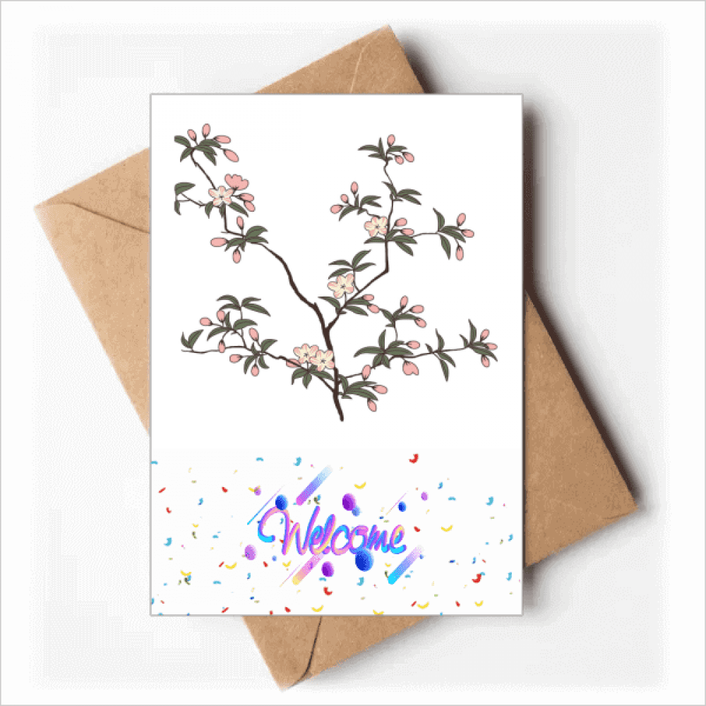 Painting Red Green Culture Tree Welcome Back Greeting Cards Envelopes ...