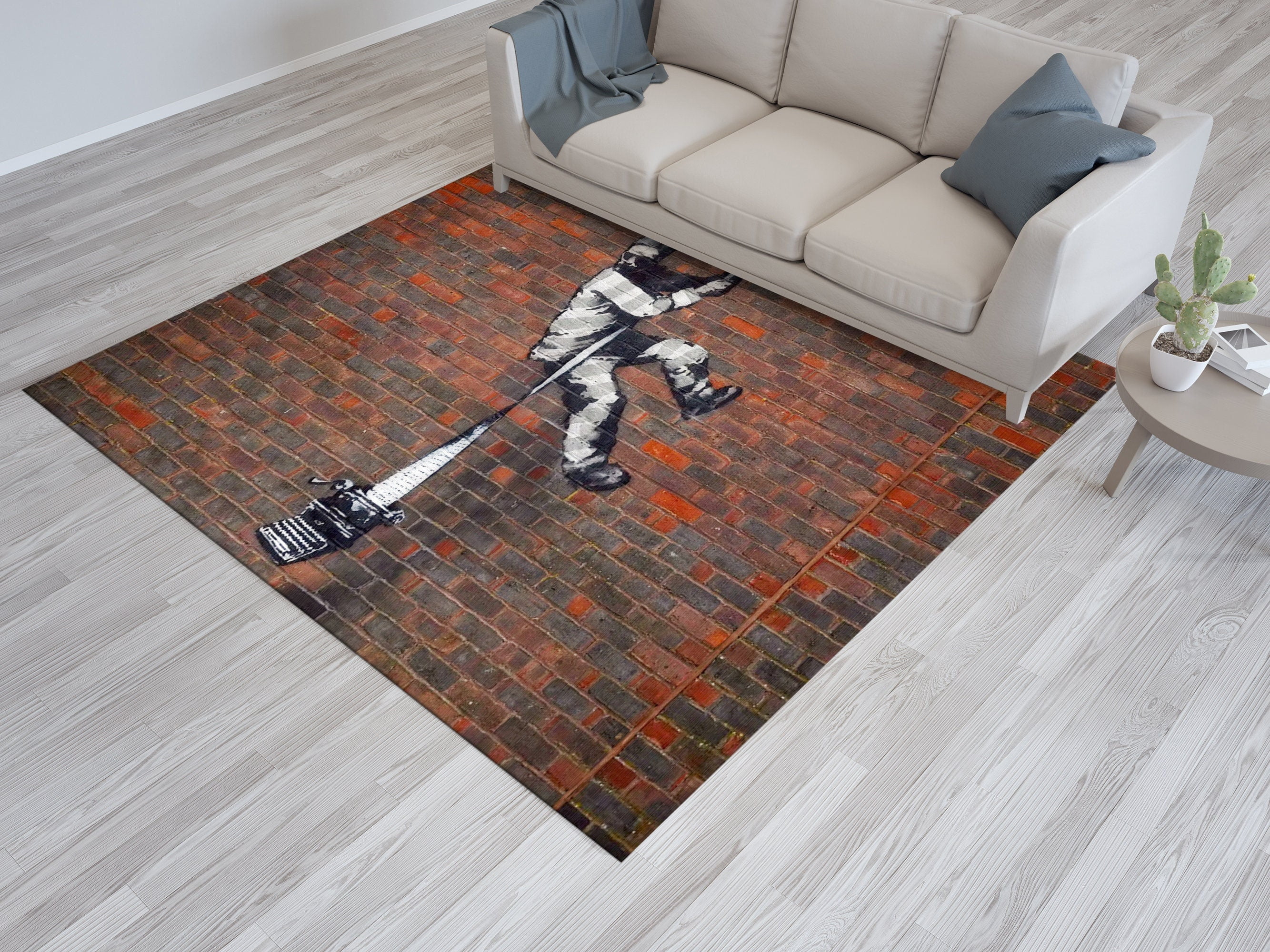 Painting Rug, Banksy Graffiti Rug, Decorative Rugs, Housewarming Gift ...